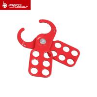 China BOSHI China Supplier 6 Padlocks Steel Material Red Lockout Tagout Hasp for sale