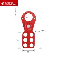 China BOSHI China Supplier 6 Padlocks Steel Material Red Lockout Tagout Hasp for sale