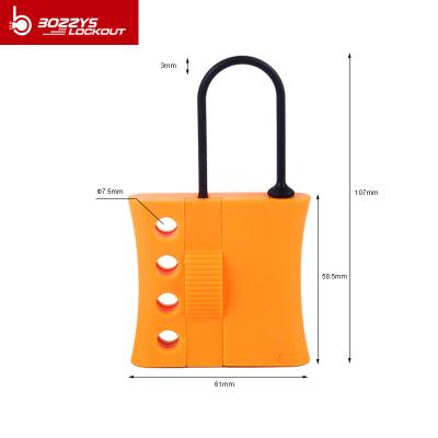 China BOSHI New Product 4 Holes Nylon Body Material Lockout Hasp For Workplace for sale