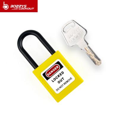 China Colorful 38mm Nylon Shackle Safety Padlock With Master Keys G12 for sale
