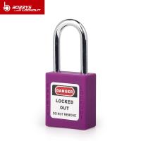 China Purple Yellow Red Green Safety Padlock With 38mm Metal Shackle G08 for sale
