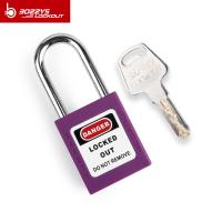 China Purple Yellow Red Green Safety Padlock With 38mm Metal Shackle G08 for sale