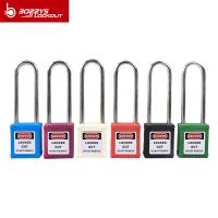 China 76mm Steel Long Shackle Nylon Body Safety Padlock OEM for sale