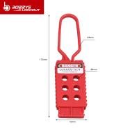 China Insulation 6 Padlocks Plastic Lockout Hasp For Electric Power Isolation for sale