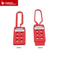 China 6 Padlocks Insulated Modified PP Lock Out Hasp Red Color for sale