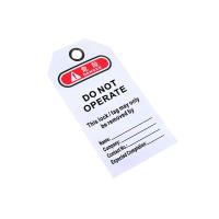 China Rewritable Safety tags from laminated PVC Suitable to Overhaul of lockout-tagout equipment for sale