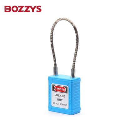 China Industrial Cable Safety Padlocks Steel Wire Shackle Padlock ISO14001 for sale
