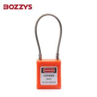 China 76mm Shackle SS Cable Safety Lockout Padlocks 180mm Length for sale