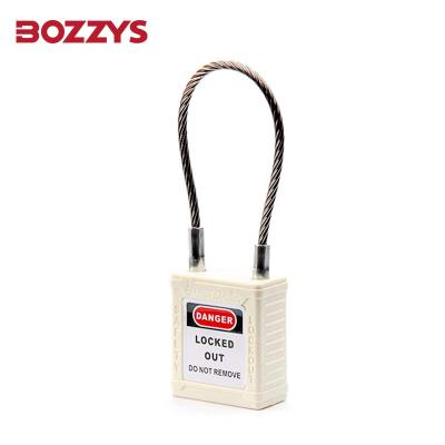 China 76mm Shackle SS Cable Safety Lockout Padlocks 180mm Length for sale