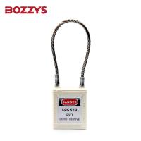 China 76mm Shackle SS Cable Safety Lockout Padlocks 180mm Length for sale