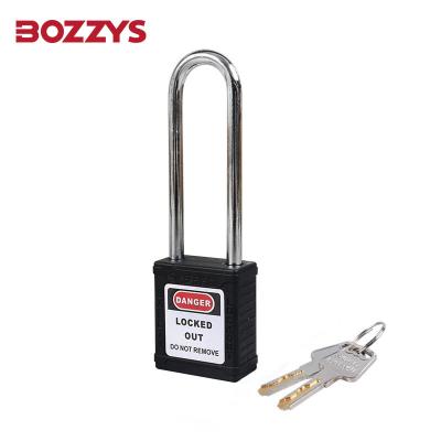 China A3 Steel Shackle Safety Lockout Padlocks Black ABS Keyed Alike Padlocks for sale