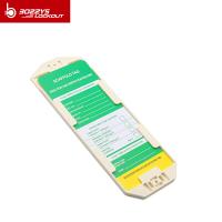 China 215MM Length Danger Do Not Operate Tag , Inspection Tags For Scaffolding for sale