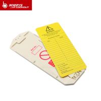 China 215MM Length Danger Do Not Operate Tag , Inspection Tags For Scaffolding for sale