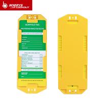 China 215MM Length Danger Do Not Operate Tag , Inspection Tags For Scaffolding for sale
