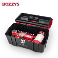 China Double Layer PVC Personal Lockout Toolbox With Removable Organizer Tray for sale