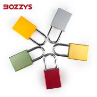China 38mm Shackle Anodized Safety Padlock Lockout With Master Key Retaining for sale