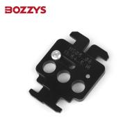 China Black Steel Double Head Safety Lockout Device For Schneider Circuit Breaker With 3 Holes for sale