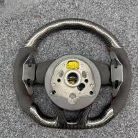 China Carbon Fiber 3 Spoke Flat Bottom Sports Steering Wheel Assembly Modification Upgrade for Audi A3A4A5A6A7Q3Q5Q7 for sale