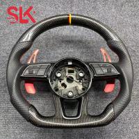 China Premium Carbon Fiber Steering Wheel for Audi A4 - Lightweight & Anti-Slip Modification for sale