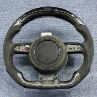 China Premium Carbon Fiber Steering Wheel for Audi A4 - Lightweight & Anti-Slip Modification for sale