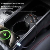 China Compatible Audi A6/A7/RS7/RS6/S6; In-car Docking Station TYPE-C Ports 12V/24V Cigarette Lighter Adapter Fast-charging Device for sale