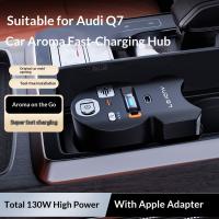 China Applicable Audi Q7 Car Aromatherapy Dock Cigarette Lighter Extension Adapter TYPE-C Port 12V/24V High-performance Charging for sale