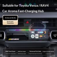 China Car Air Freshener Docking Station Wildlander RAV4 Center Console Modification Part Cigarette Lighter Adapter QC3.0 Fast Charge for sale