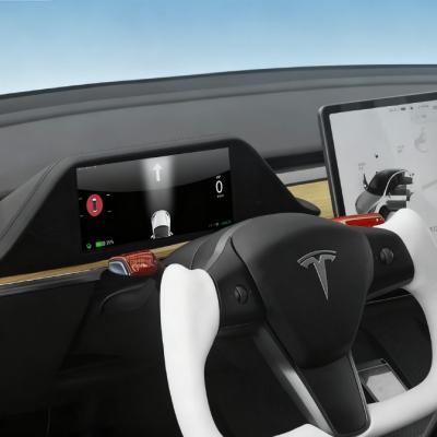China 8.9 Inch Wireless CarPlay Adapter with Leather LCD Head-Up Display  Compatible for Tesla Model Y/3, Ideal for Car Modification for sale