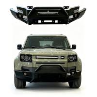 China Offroad Front Bumper With LED Lights for Land Rover Defender 90 110 130 4x4 Off Road Competition Front Guard Bumper for sale