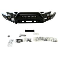 China Offroad Front Bumper With LED Lights for Land Rover Defender 90 110 130 4x4 Off Road Competition Front Guard Bumper for sale