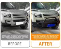 China Offroad Front Bumper With LED Lights for Land Rover Defender 90 110 130 4x4 Off Road Competition Front Guard Bumper for sale