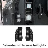 China Smoked Black LED Tail Lights Assembly For 2020-2026 Land Rover Defender Old To New Upgrade Rear Brake Turn Signal Lamp for sale