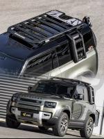 China Aluminum Alloy  Roof Rack for Land Rover Defender 90 Easy Installation Off-Road Rack Ideal for Luxury Travel & Camping for sale
