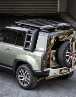 China Aluminum Alloy  Roof Rack for Land Rover Defender 90 Easy Installation Off-Road Rack Ideal for Luxury Travel & Camping for sale