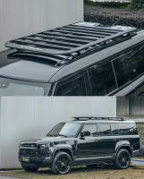China Aluminum Alloy  Roof Rack for Land Rover Defender 130 with 100kg Capacity Luggage Frame Ladder Bag Roof Platform for sale