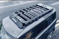 China Aluminum Alloy  Roof Rack for Land Rover Defender 130 with 100kg Capacity Luggage Frame Ladder Bag Roof Platform for sale
