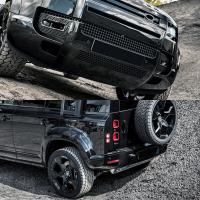 China Black Knight Style Exterior Upgrade Kit for 2020-2025 Land Rover New Defender 110/90 - Front Rear Bumper & Gloss Black Body Trim for sale