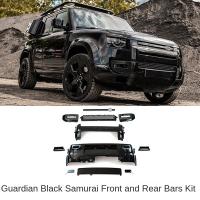 China Black Knight Style Exterior Upgrade Kit for 2020-2025 Land Rover New Defender 110/90 - Front Rear Bumper & Gloss Black Body Trim for sale