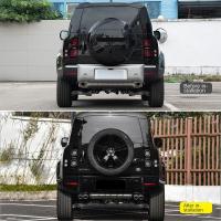 China Black Knight Style Exterior Upgrade Kit for 2020-2025 Land Rover New Defender 110/90 - Front Rear Bumper & Gloss Black Body Trim for sale