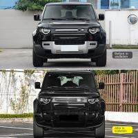 China Black Knight Style Exterior Upgrade Kit for 2020-2025 Land Rover New Defender 110/90 - Front Rear Bumper & Gloss Black Body Trim for sale