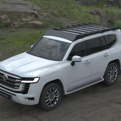 China Roof Rack Platform for Toyota Land Cruiser LC300, Heavy Duty Aluminum Roof Cargo Carrier Luggage Basket for sale