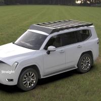 China Roof Rack Platform for Toyota Land Cruiser LC300, Heavy Duty Aluminum Roof Cargo Carrier Luggage Basket for sale