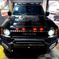 China LED Lighted Hood Deflector Guard ABS Bug Shield for Toyota Land Cruiser Prado LC250 2024+ for sale