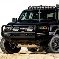 China Off-Road Competition Front Bumper For Toyota Land Cruiser Prado LC250 2024 -2026 Steel Black for sale