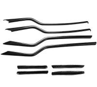 China Carbon Fiber Trim Covers For Tesla Model S 2014-2021 Center Console Door Rear Air Vent Outlet for sale