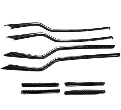 China Carbon Fiber Trim Covers For Tesla Model S 2014-2021 Center Console Door Rear Air Vent Outlet for sale