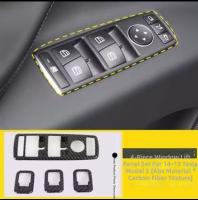China Carbon Fiber Trim Covers For Tesla Model S 2014-2021 Center Console Door Rear Air Vent Outlet for sale