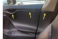 China Carbon Fiber Trim Covers For Tesla Model S 2014-2021 Center Console Door Rear Air Vent Outlet for sale