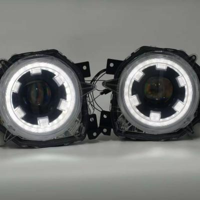 China Suzuki Jimny JB64 JB74 2019-2026 LED Headlight Angel Eye 4 Eye 6 square DRL Projector Lamp for sale