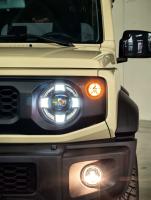 China Suzuki Jimny JB64 JB74 2019-2026 LED Headlight Angel Eye 4 Eye 6 square DRL Projector Lamp for sale